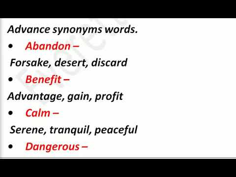 Advance Synonyms words all level.
