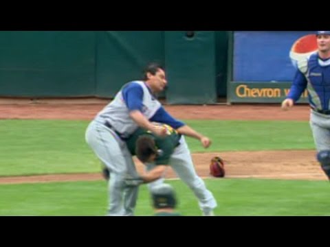 A's, Rangers empty benches after Nick Swisher is hit by a pitch