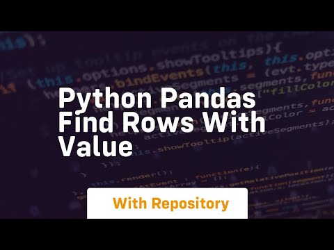 python pandas find rows with value