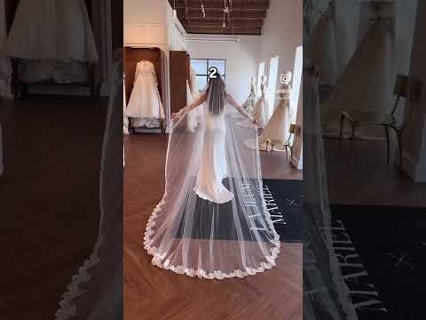 Which lace veil would you choose? #weddingdress #bridalcouture #bride