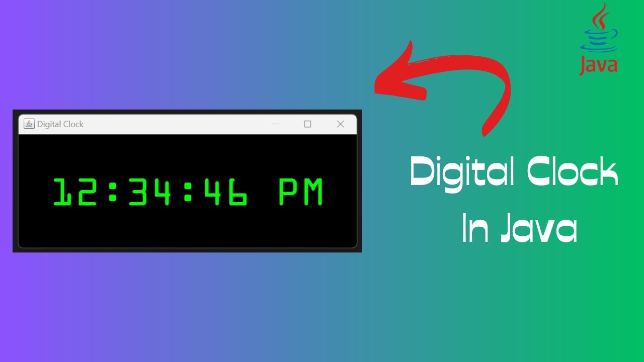 Digital Clock Program Using Java