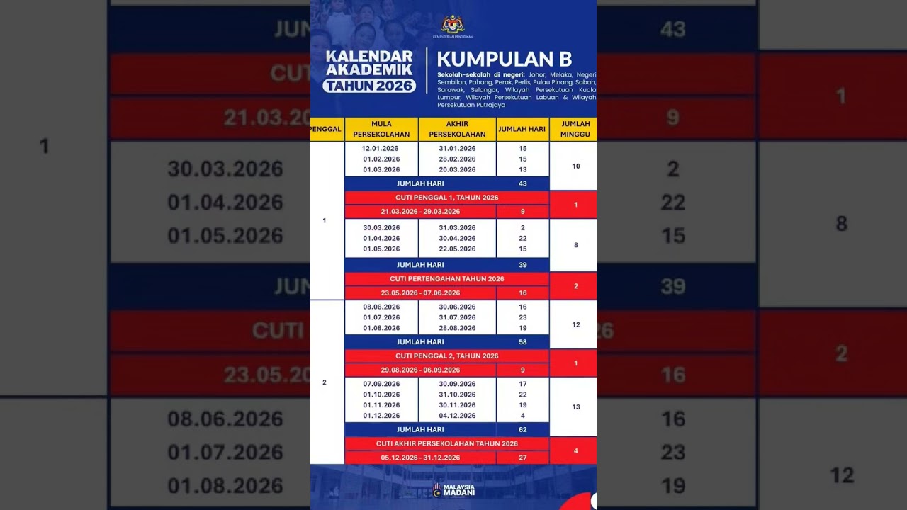 School Holidays 2026