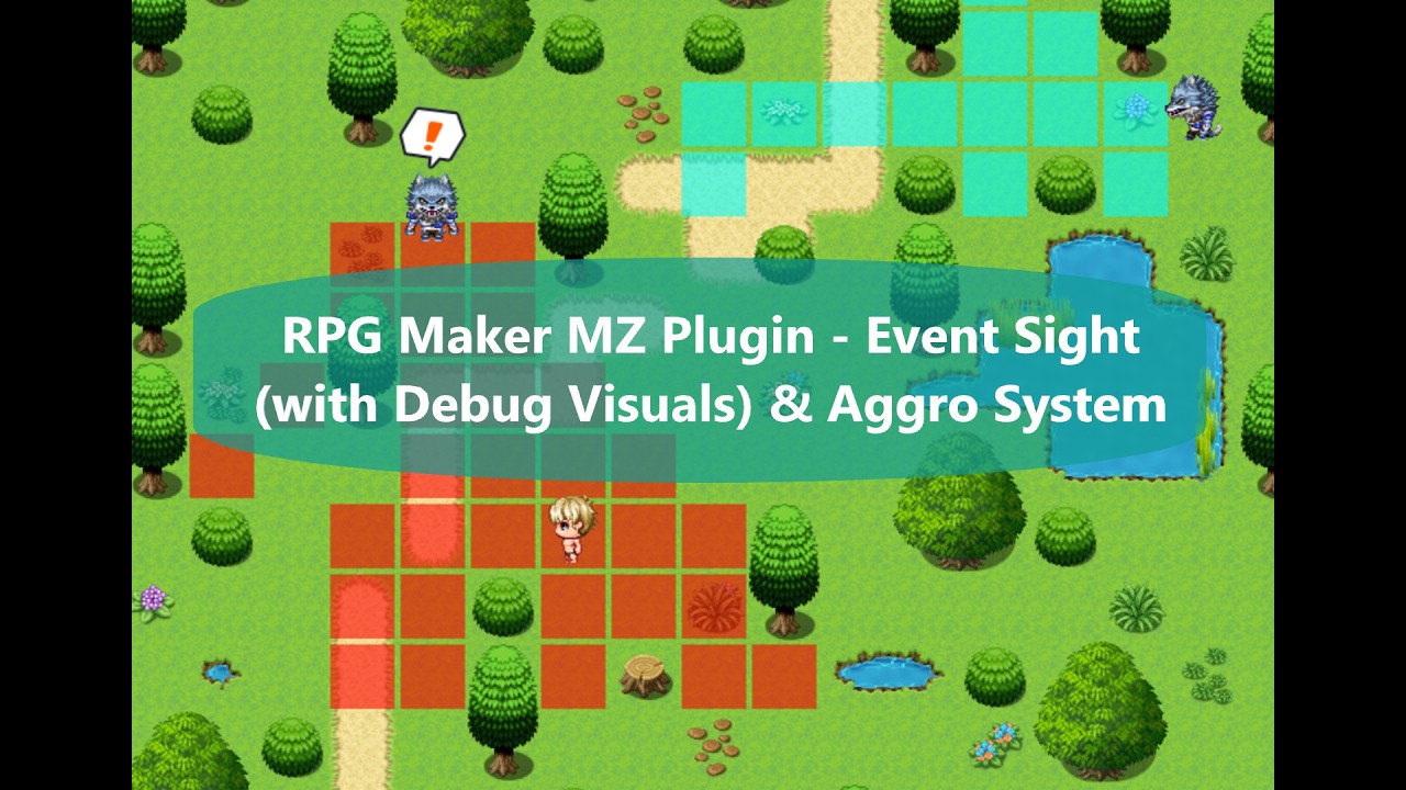 RPG Maker MZ Plugin   Event Sight  with Debug Visuals & Aggro System