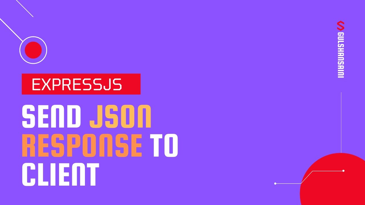 How to send JSON response in express js?