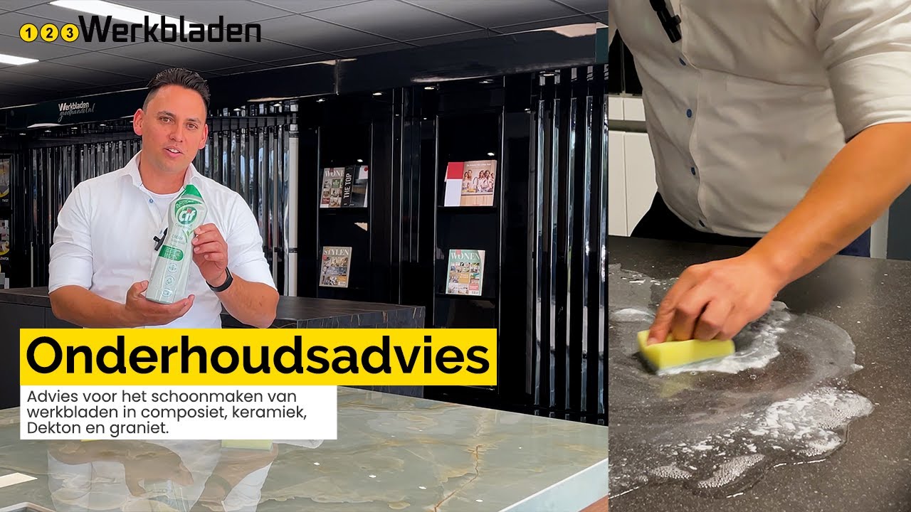 Onderhoudsadvies composiet, graniet, keramiek en Dekton | 123Werkbladen