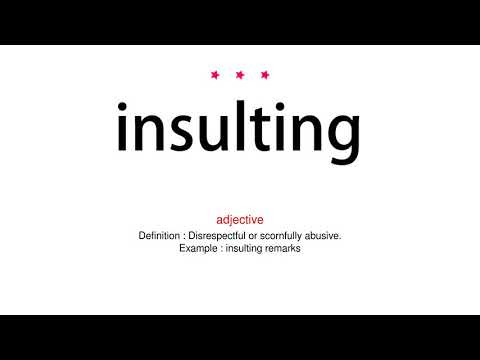 How to pronounce insulting - Vocab Today