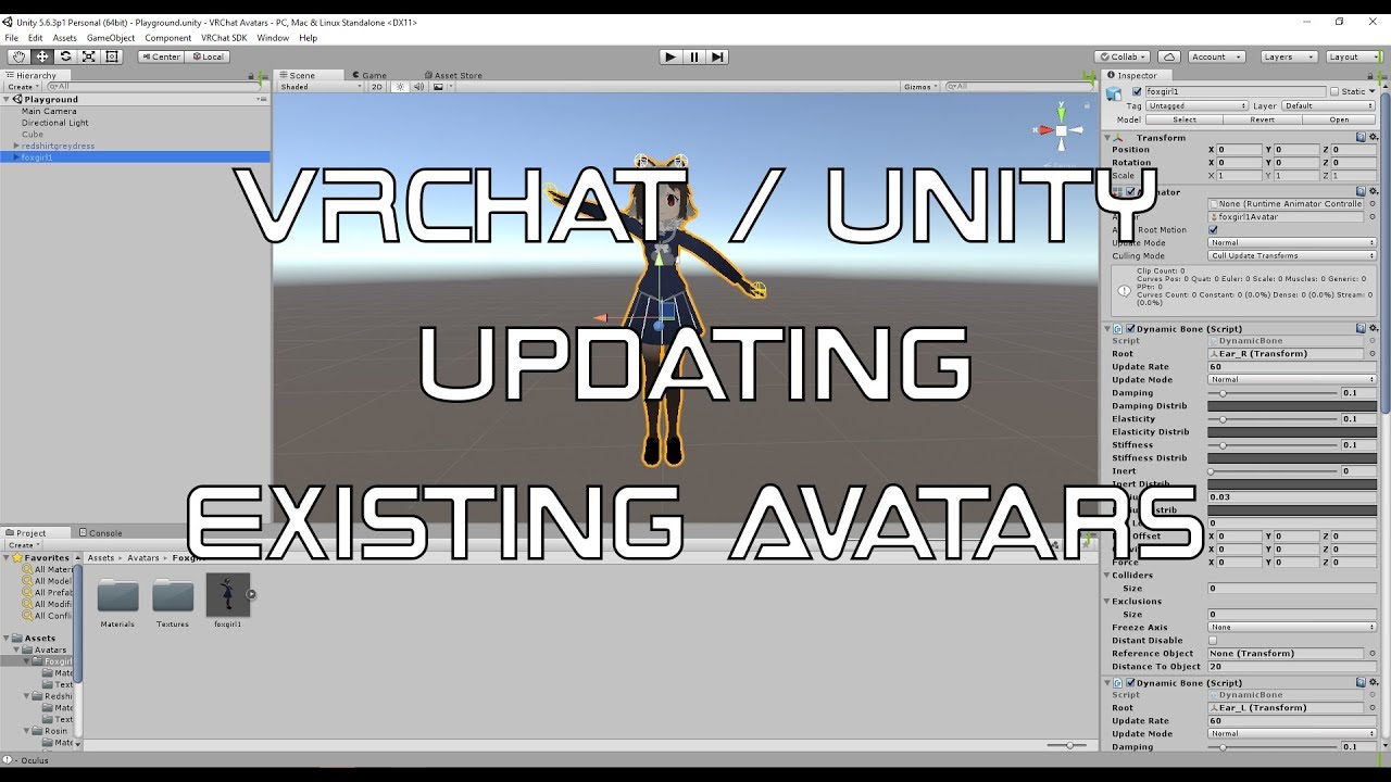 [VRChat/Unity] Updating Existing Avatar Models