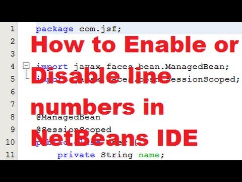 Learn How to Enable or Disable line numbers in NetBeans IDE - Mind Luster