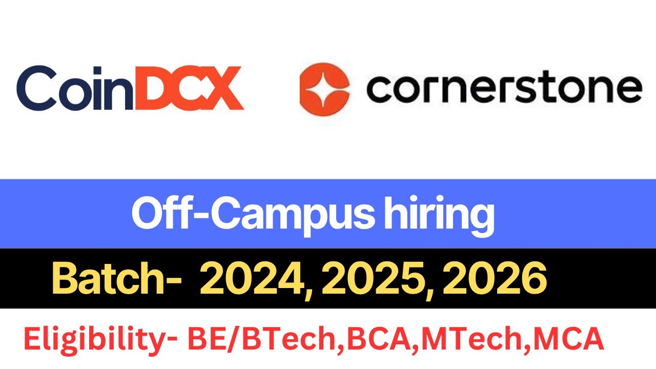 🔴 CoinDCX CornerStone Urgent hiring 2026 2025 2024 Batch | IT Security Intern | Jobs Addaa