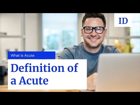 Definition of a Acute - What acute means • Meaning of acute • Acute meaning • Acute definition