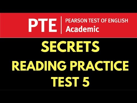 PTE READING TEST 5  [Official]