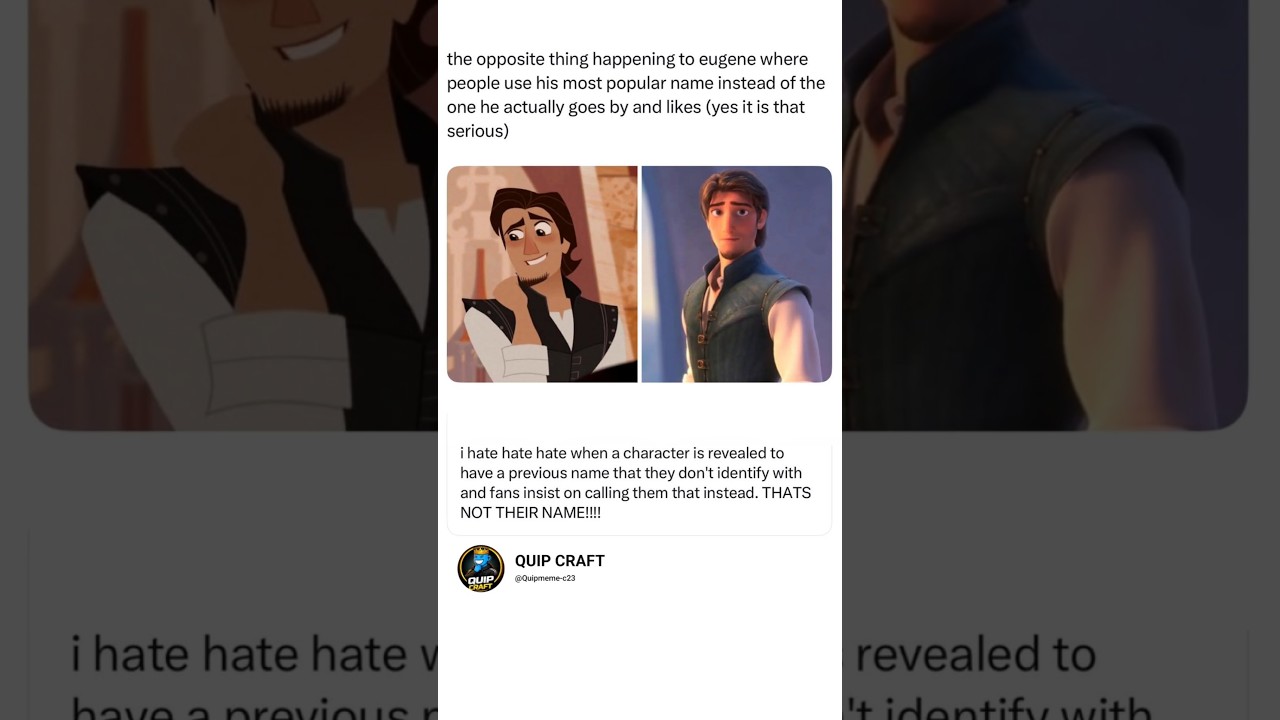 Not Flynn, not Eugene… bro really started a whole identity crisis in the fandom 💀✨