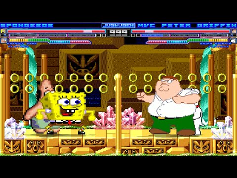 Spongebob & Patrick Star vs Peter Griffin & Brian Griffin MUGEN Battle!!!