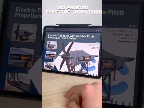 Print your own Electric Turbo Prop Model with Variable Pitch Propellers! cadly.com.au
