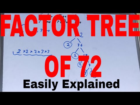 Factor tree of 72|How to draw factor tree of 72|Find factor tree of 72|72 factor tree explained
