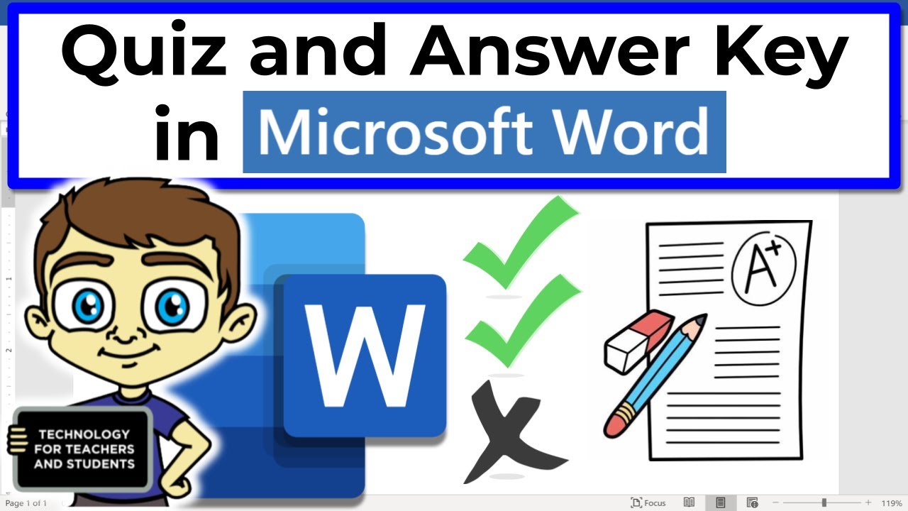 Creating A Quiz and Answer Key in Microsoft Word
