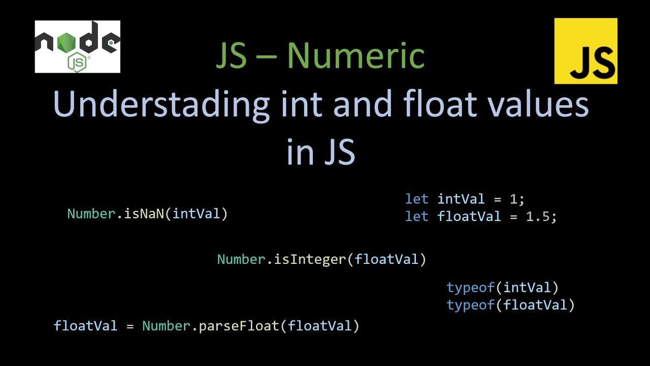 JS - Numeric data type - int or float?