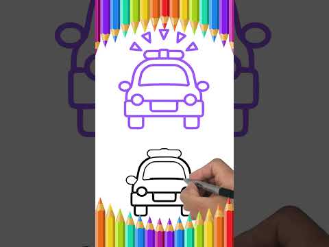 Clipart police car drawing #shorts