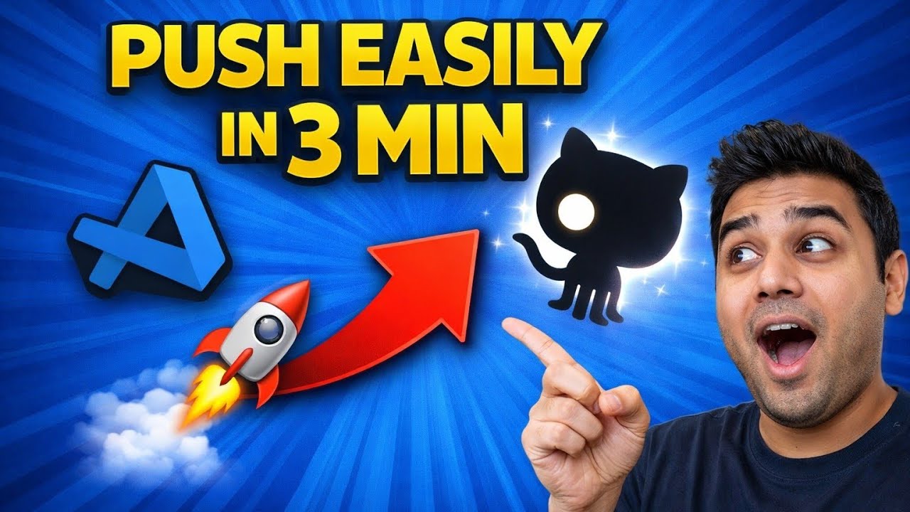 Push Code to GitHub in VS Code (3 Minutes) 🚀 Beginner Friendly #git #github #github