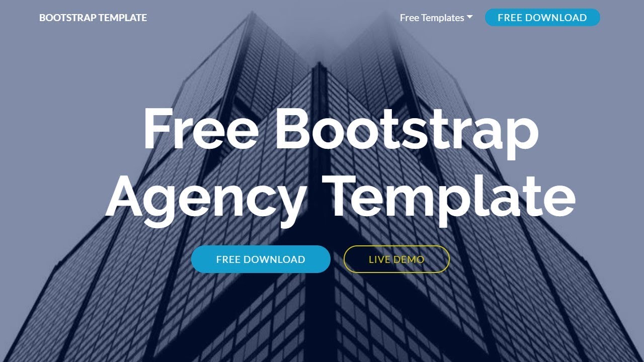 Bootstrap Agency Template - Free HTML Website Templates