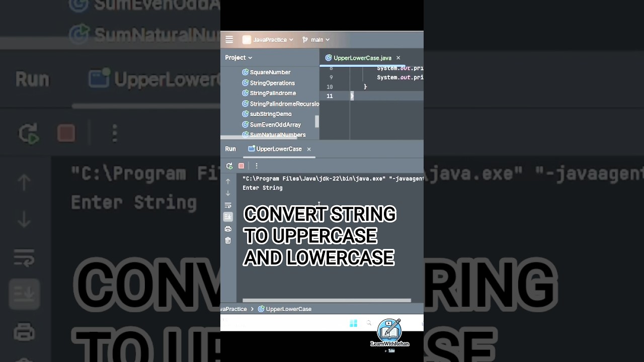 Convert String to Uppercase and Lowercase in Java | Simple Trick Every Beginner Must Know 🔥  #coding