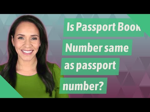 Is Passport Book Number same as passport number?
