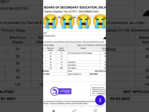 CTET December 2024 Certificate CTET 2025 notification#CTETSyllabus #schoolvidyalay #ctet2024Result