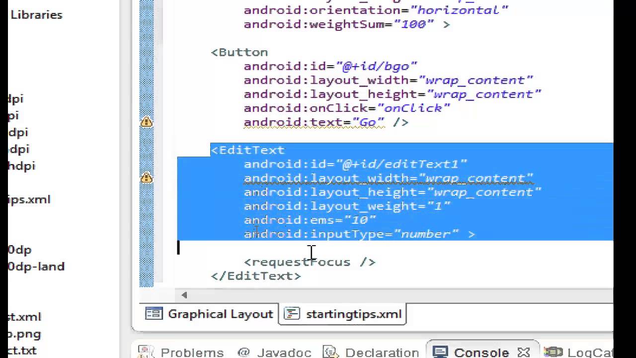Android Tips 10  EditTexts and a Button share one line