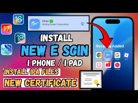 [New] Install ESign iOS With New Certificate [No PC]| Install IPA Files on iPhone & iPad 2025