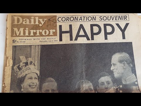 OLD NEWSPAPERS FOR SALE SERIES: Daily Mirror Wednesday 3 June 1953 Coronation Souvenir.