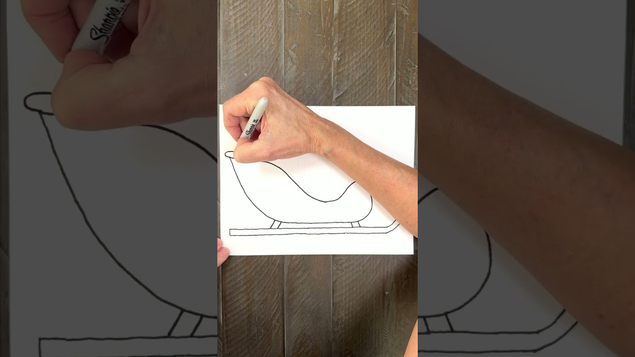 Draw Santa’s Sleigh #artprojectsforkids