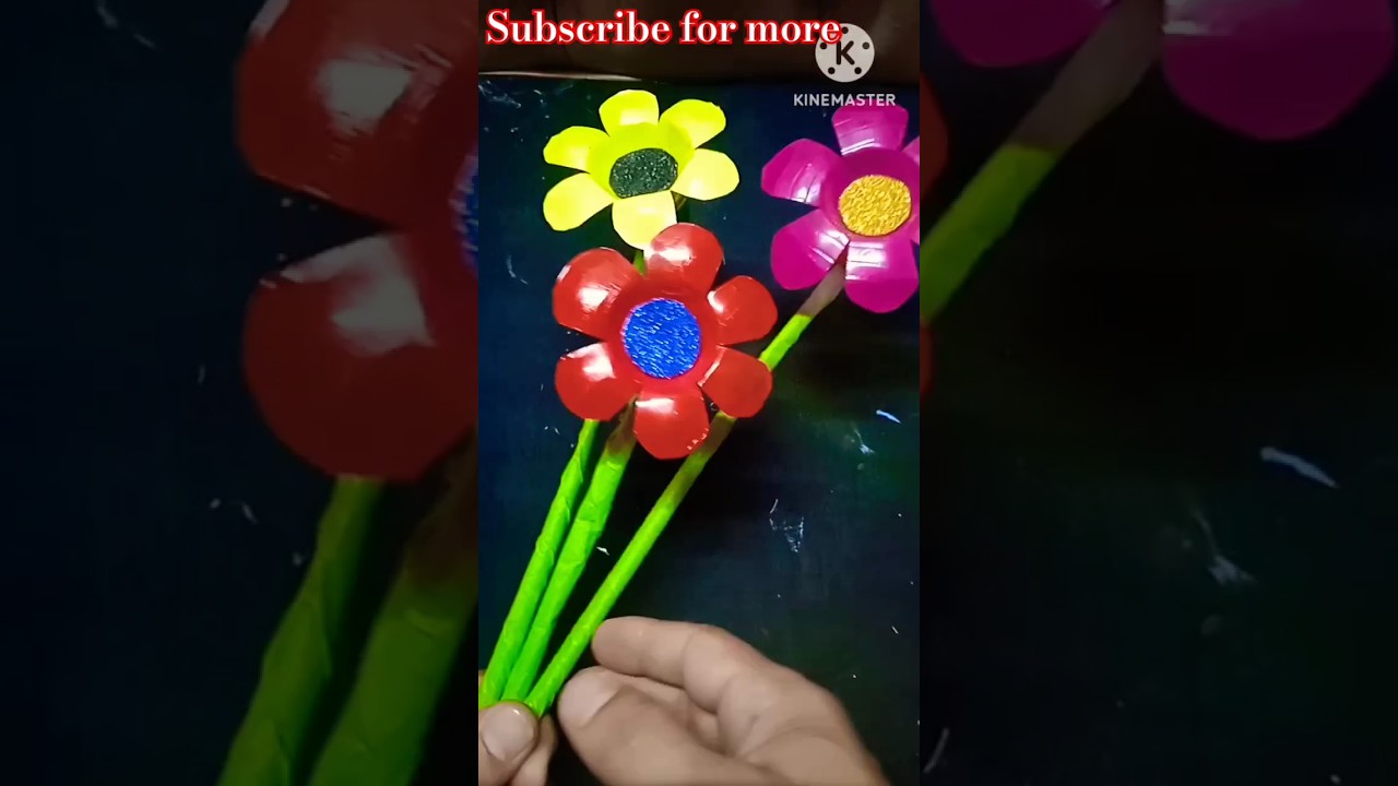 plastic bottle flowers making idea|diy easy plastic bottles flowers| small Plastic bottle craft idea
