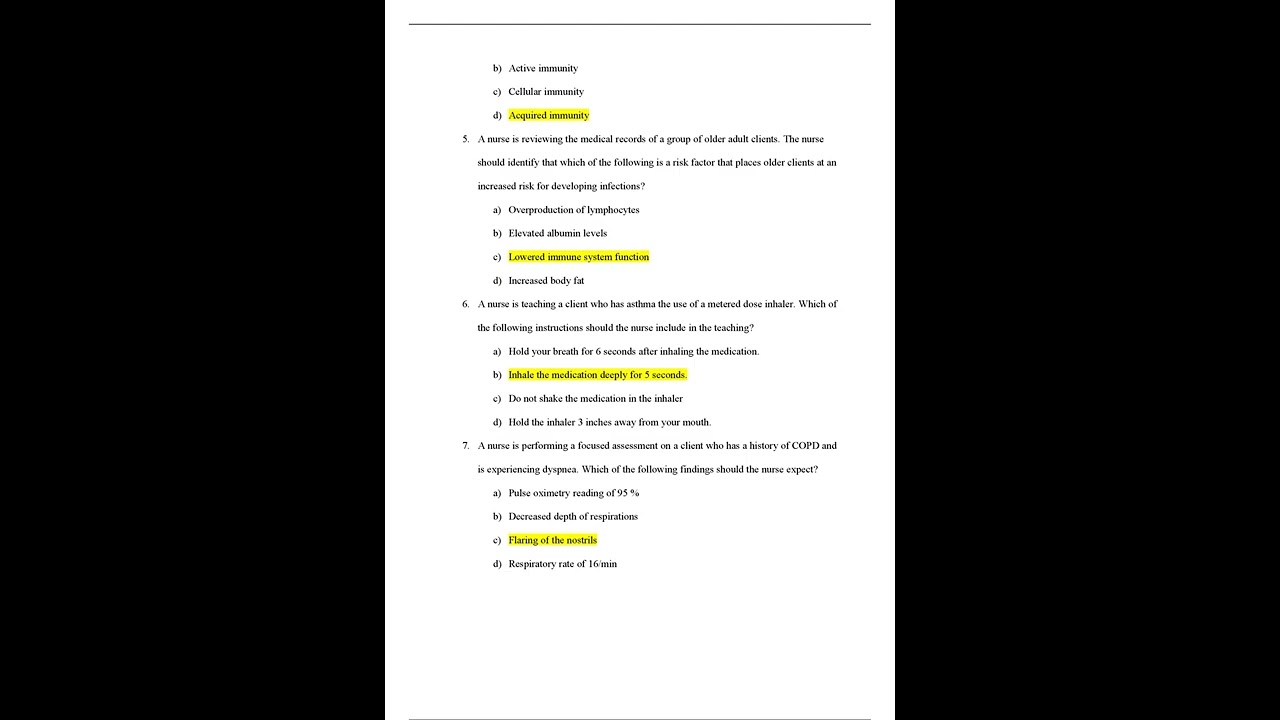 Capstone Med Surg Assessment 1 all answers correct  latest spring 2021