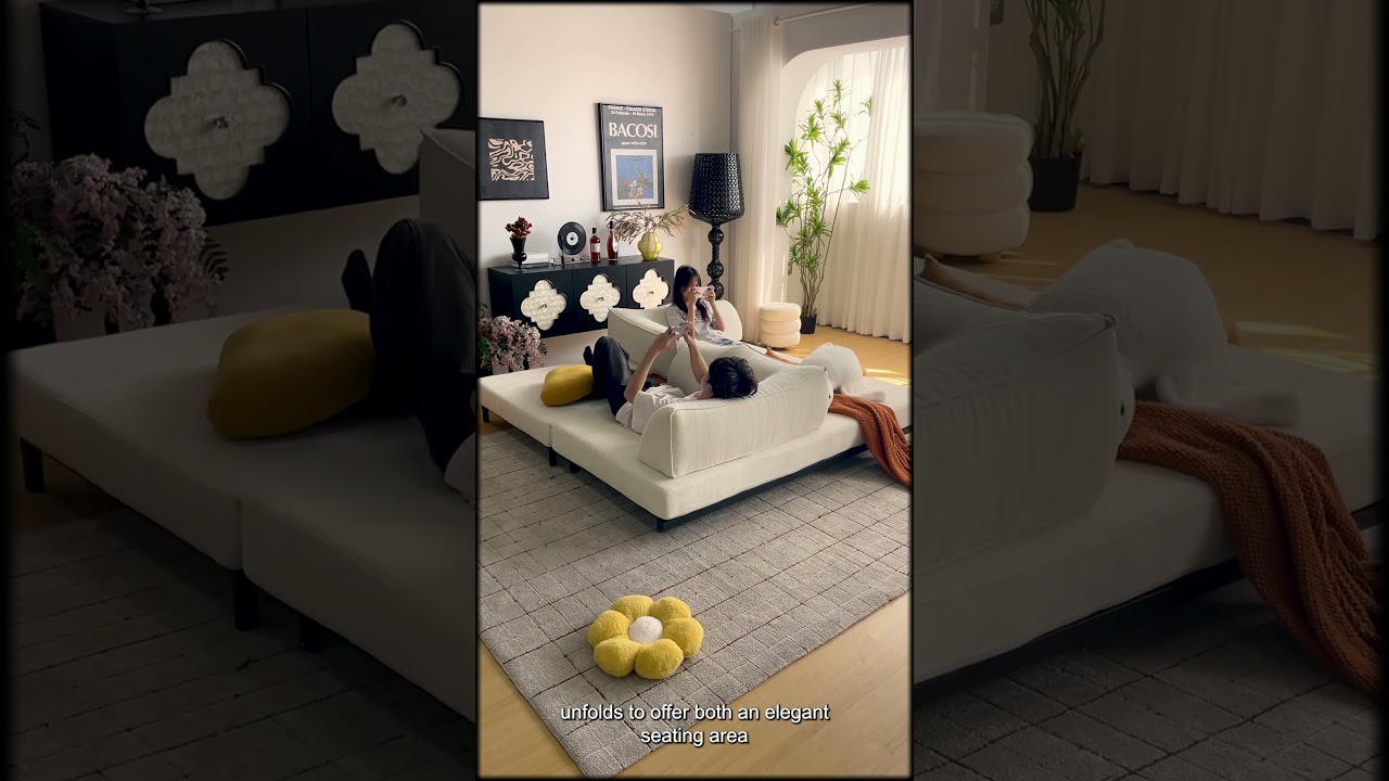 Two Modular Sofas That Transform Into Beds  Space Saving Modern Furniture  #interiordesign  #sofa