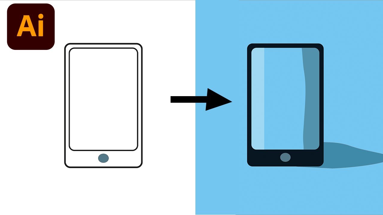 Adobe Illustrator simple Mobile phone vector art #vector #illustrator #adobeillustrator