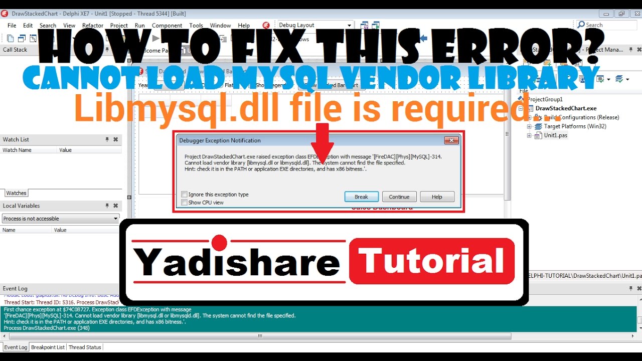 How To Fix Error Cannot Load MySQL Vendor Library In Delphi XE