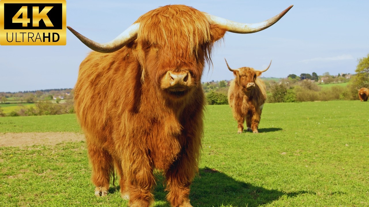 Relax with 4K FLUFFY COWS in a Serene Meadow🐄🐮🤠