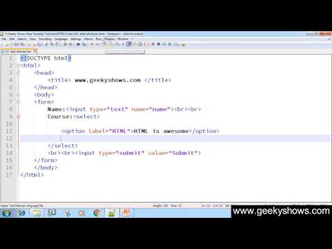 Learn 178 Label Attribute in HTML Hindi - Mind Luster