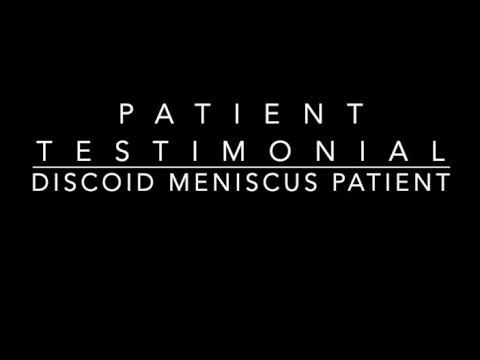 Video Testimonial after complex discoid meniscus repair