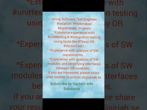Hiring Software Test Engineer #testingjobs #jobs