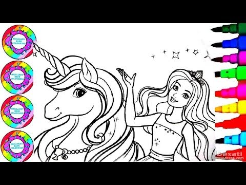 Coloring page Disney's Barbie Unicorn Mermaid Coloring drawing for Kids