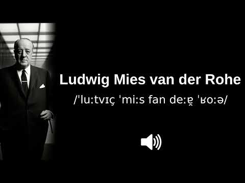 ๐ฉ๐ช How to pronounce Ludwig Mies van der Rohe (CORRECTLY!)