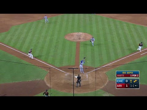 CHC@ARI: Goldy scores on a throwing error
