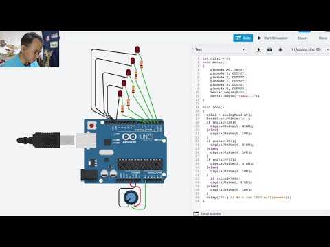 Mengontrol LED yang Menyala dengan Potensiometer. ADC Sederhana Nugroho