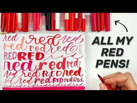 RED Journal Page! | Fun Hand Lettering Styles