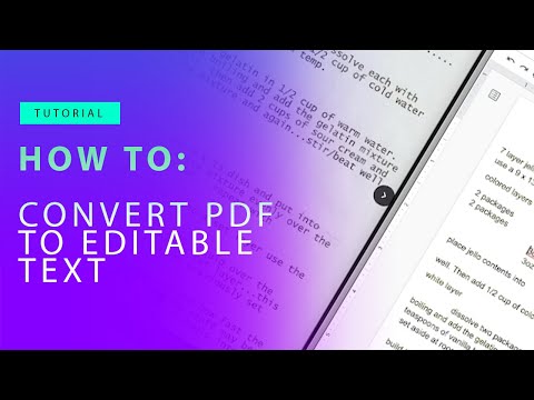 HOW TO: Convert PDF or Image to Editable Text