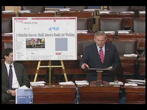 Senator Menendez Speaks In Favor Of Build America Bonds & FAA Reauthorization