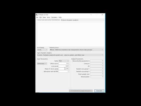 How to Perform an A Priori Power Analysis Using G*Power