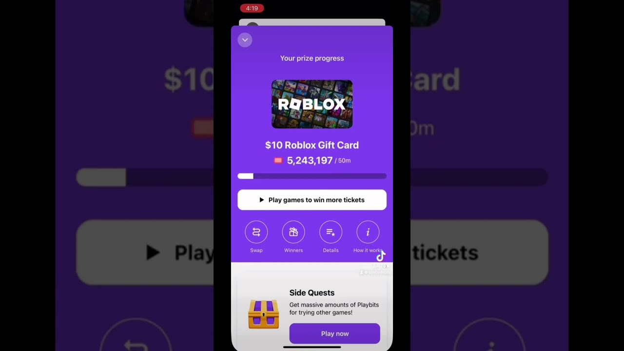 How to get 5 million free tickets in Playbite! #legit #playbite #roblox #robux #viralvideo #shorts