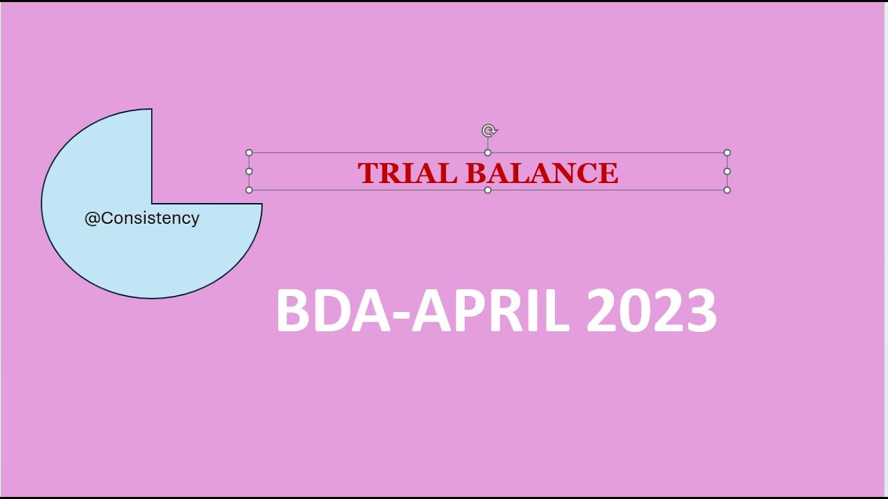 BDA TRIAL BALANCE APRIL 2023